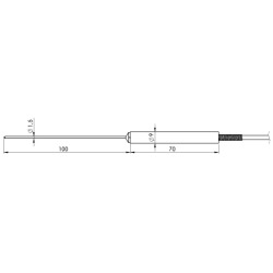 GES 20 - Core temperature and food probe with compact teflon handle ...